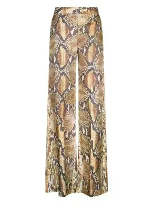 Roberto Cavalli Snakeskin-print Trousers