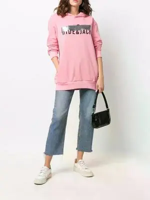 HIDE&JACK Logo-print Pullover Hoodie - Pink
