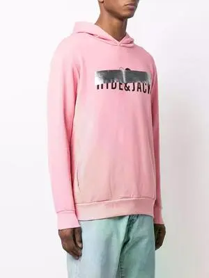 HIDE&JACK Logo-print Pullover Hoodie - Pink