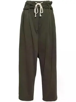 ACT Nº1 Tapered Trousers With Strap Detail - Green