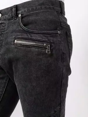 Balmain Ribbed-knee Slim-fit Jeans