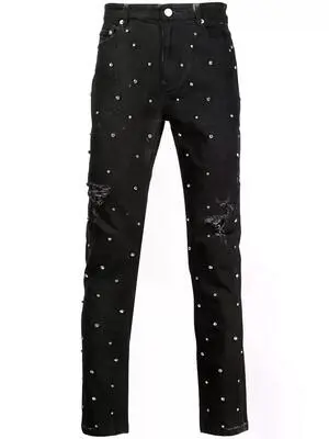 GOD'S MASTERFUL CHILDREN Cassidy Crystal-embellished Ripped Skinny Jeans