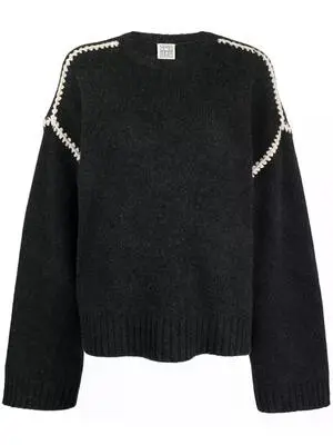 TOTEME Embroidered Wool Jumper