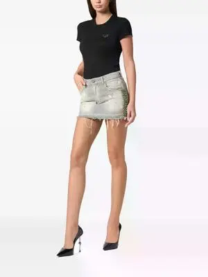 Philipp Plein Crystal-embellished Mini Skirt
