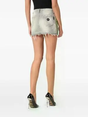 Philipp Plein Crystal-embellished Mini Skirt
