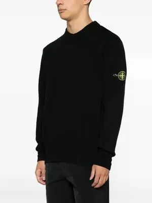 Stone Island Compass Badge Sweater - Black