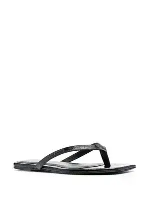 TOTEME Square-toe Flip-flops - Black