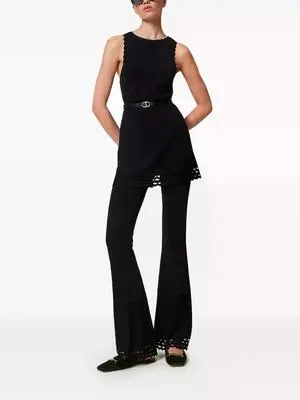 TWINSET Geometric-pattern Flared Trousers
