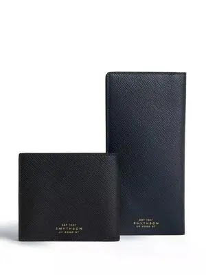 Smythson Panama Slim Bi-fold Leather Wallet
