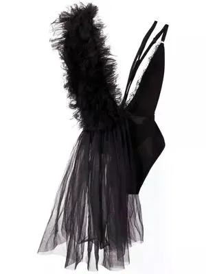 Alchemy Fashions X Lia Aram Asymmetric Tulle Bodysuit