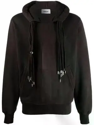 AMBUSH Drawstring Cotton Hoodie - Brown
