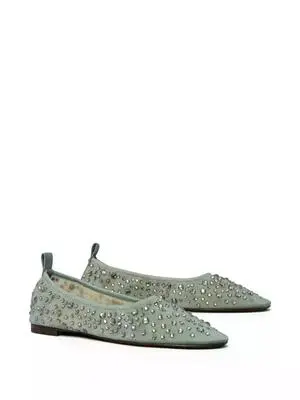 Tory Burch Crystal-embellished Ballet Flats