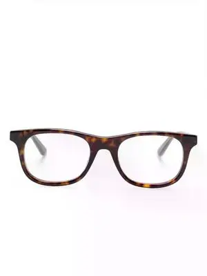 Montblanc Square-frame Glasses - Brown