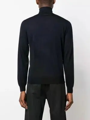 Corneliani Roll-neck Virgin Wool Jumper - Blue