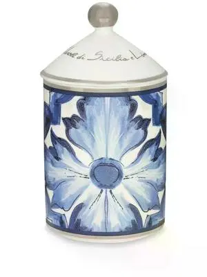 Dolce & Gabbana Abstract-print Scented Candle - Blue