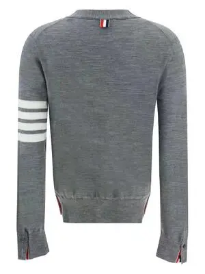 Thom Browne 4-bar Wool Cardigan - Grey