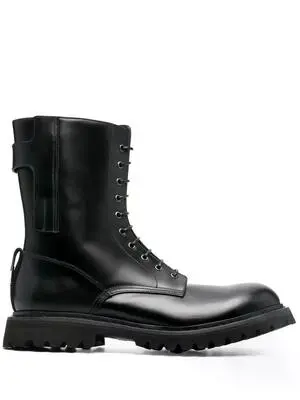 Premiata Lace-up Leather Ankle Boots