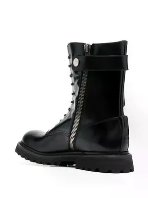 Premiata Lace-up Leather Ankle Boots