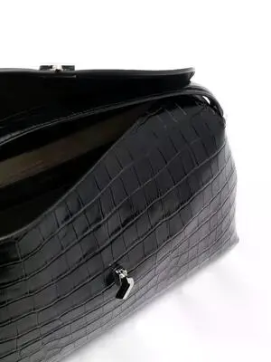 TOTEME T-lock Croco-embossed Top Handle Bag