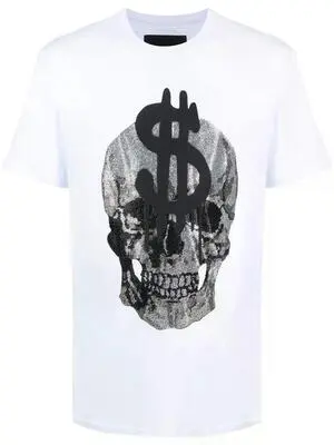 Philipp Plein Skull-print Crew-neck T-shirt - White