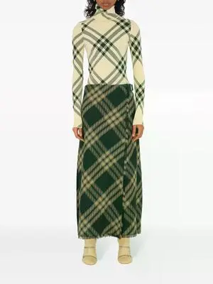 Burberry Check-pattern High-neck Jumper