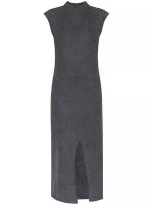 JIL SANDER Front-slit Knitted Maxi Dress