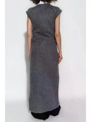 JIL SANDER Front-slit Knitted Maxi Dress