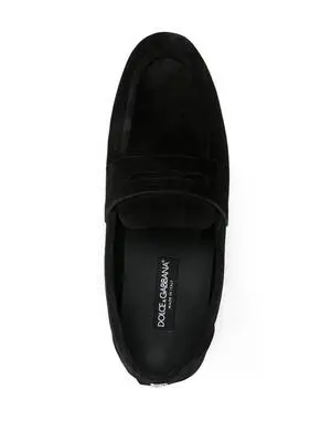 Dolce & Gabbana Logo-plaque Suede Loafers