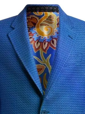 Etro Woven Blazer - Blue