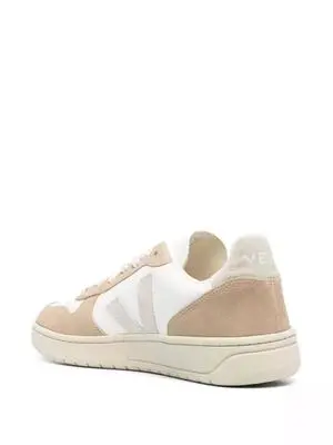 VEJA V-10 Panelled Lace-up Sneakers - Neutrals