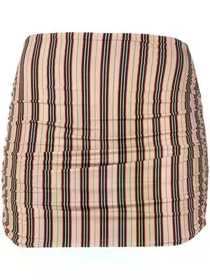 AMIR SLAMA Stripe-print Mini Skirt