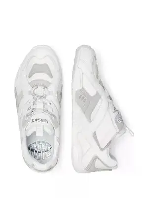 Versace Galaxia Low-top Lace-up Calf Leather Sneakers - White