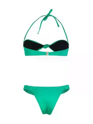MANOKHI Ruched Bikini Set - Green
