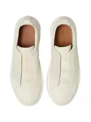 Zegna Triple Stitch Secondskin Sneakers - White