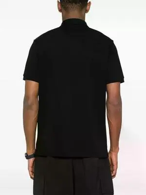 Stone Island Compass-appliqué Polo Shirt - Black