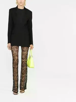 Saint Laurent Straight-leg Floral Lace Trousers