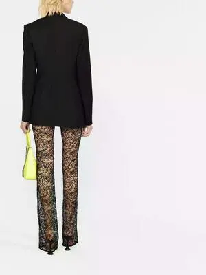 Saint Laurent Straight-leg Floral Lace Trousers
