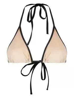 TOTEME Stripe Tie Bikini Top - Neutrals