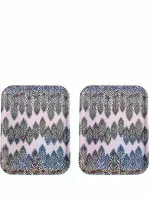 LES-OTTOMANS X Matthew Williamson Peacock Tray Set - Multicolour