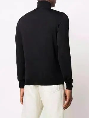 DELL'OGLIO Roll-neck Merino Jumper - Blue
