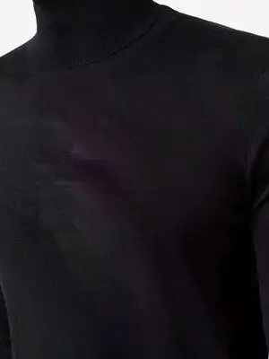 DELL'OGLIO Roll-neck Merino Jumper - Blue