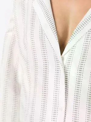 AMIR SLAMA Striped Notched-collar Shirt