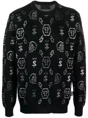 Philipp Plein Round Neck Sweaters For Men