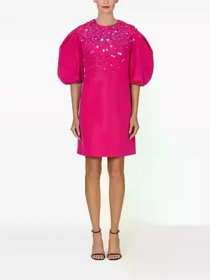 Carolina Herrera Sequin-embellished Puff-sleeve Minidress