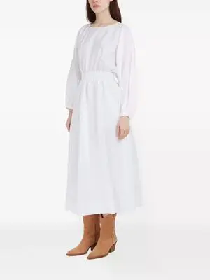 Gabriela Hearst Ahmose Linen Midi Dress - White