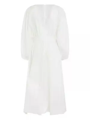 Gabriela Hearst Ahmose Linen Midi Dress - White