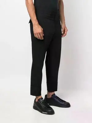 SAPIO Flap-pockets Cotton Cropped Trousers