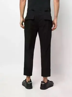 SAPIO Flap-pockets Cotton Cropped Trousers