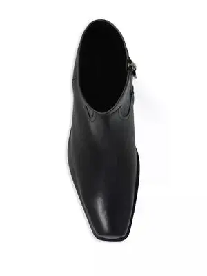 Versace Luciano Leather Ankle Boots