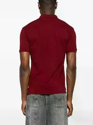 Play Comme Des Garcon Heart-patch Cotton Polo Shirt - Red
